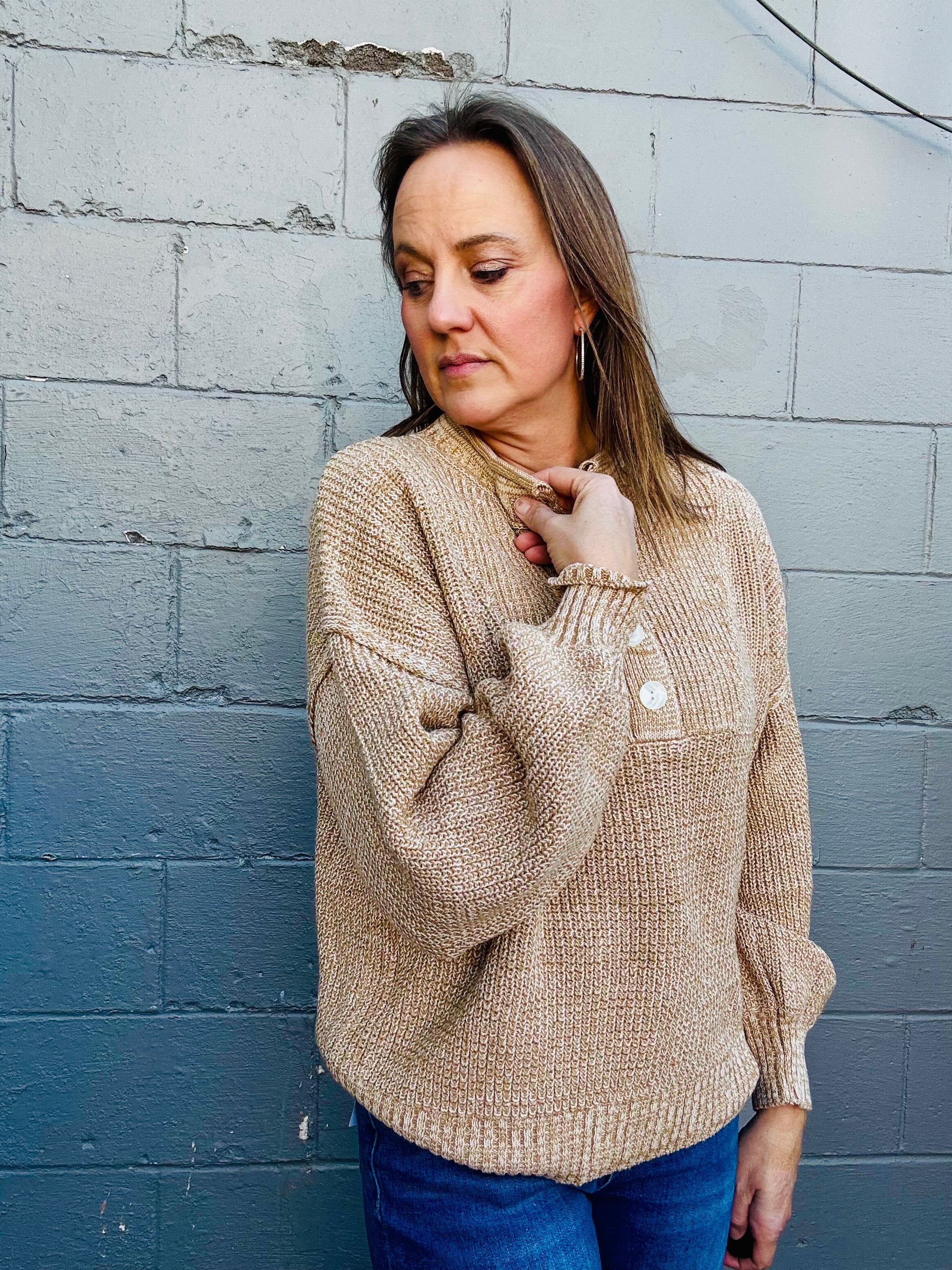 Button Down Sweater — 2BG Boutique